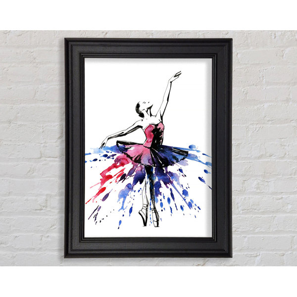 Rosdorf Park Blue Pink Ballerina 8 - Single Picture Frame Print ...